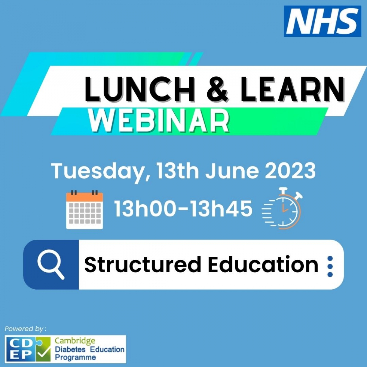 NHS Lunch & Learn: Structured Education | Webinars | Webinars ...